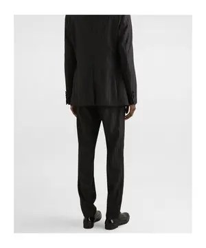 Dolce & Gabbana Satin Striped Tailored Trousers - Black