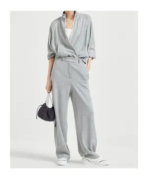 Brunello Cucinelli Wide-leg Jersey Trousers