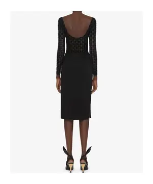 Givenchy Monogram Tulle Draped Dress