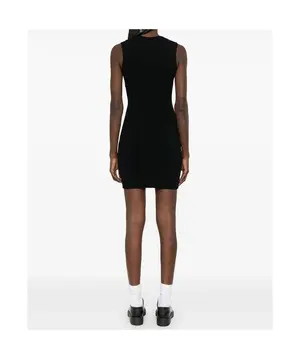 MARINE SERRE Crescent Moon Sleeveless Mini Dress