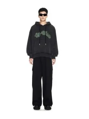 Off-White Graphic Printed Drawstring Hoodie