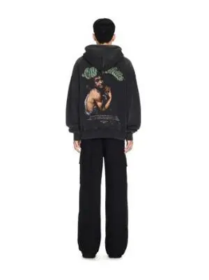 Off-White Graphic Printed Drawstring Hoodie
