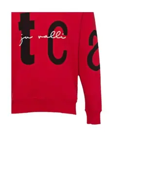 Just Cavalli Round Neck Logo Sweater - Red
