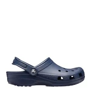 CROCS Round Toe Clogs With Heel Strap - Navy