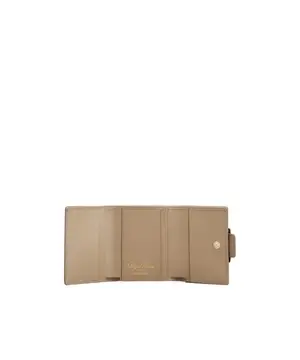 ROGER VIVIER Belle Vivier Wallet In Leather - Beige
