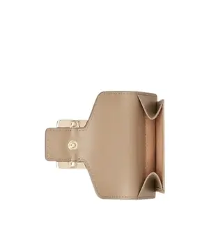 ROGER VIVIER Belle Vivier Wallet In Leather - Beige