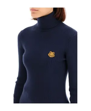 Kenzo Tiger Embroidered Turtleneck Jumper