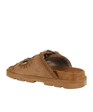 Mou Logo Slippers - Brown