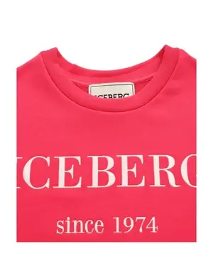 Iceberg Round Neck Pullover With Front Pattern Printing