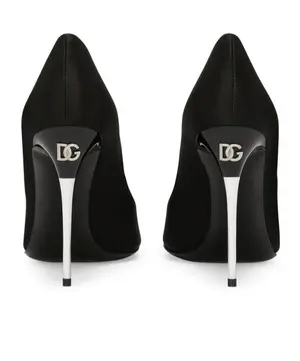 Dolce & Gabbana Pointed Toe High Heel Pumps With Logo Detailing