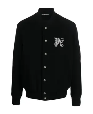 Palm Angels Monogram Embroidered Bomber Jacket