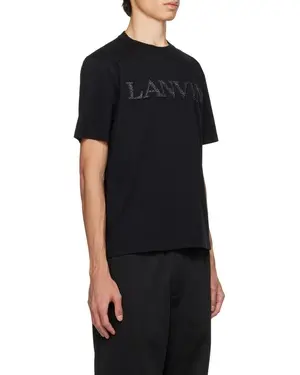 LANVIN Logo Embroidered Crewneck T-shirt