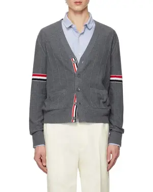 Thom Browne Striped Buttoned Cardigan