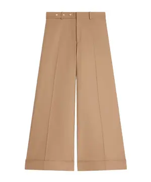 Celine Docks Trousers In Cotton Twill - Caramel