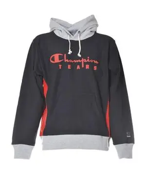 Champion Logo Print Hoodie - Black
