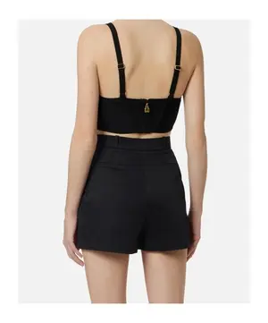 Elisabetta Franchi 3d Knit Top With Metallic Details
