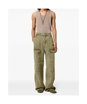 AMI Paris Wide-leg Cargo Jeans - Gray