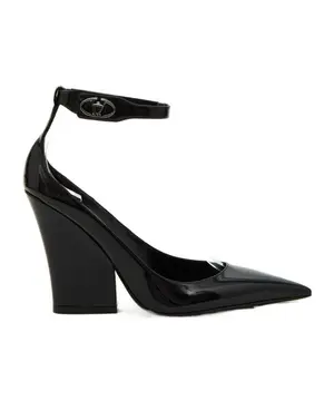 Valentino Garavani Logo Plaque Pointed Toe Pumps - Black