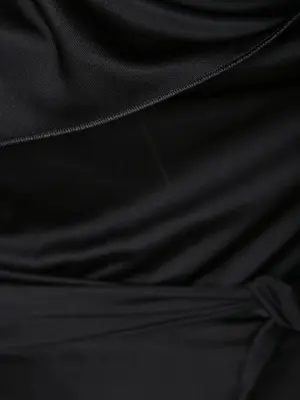 Dsquared2 Cowl Neck Asymmetrical Hem Midi Dress - Black