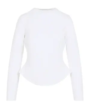 Alaïa Long-sleeved T-shirt With Boat Neckline - No