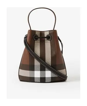 Burberry Mini Tb Drawstring Bucket Bag