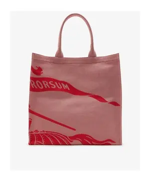 Burberry Medium Ekd Canvas Tote Bag - Pink