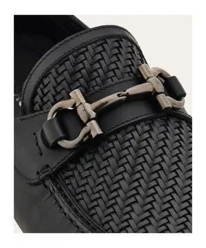 FERRAGAMO Penny Driver Loafers - Black