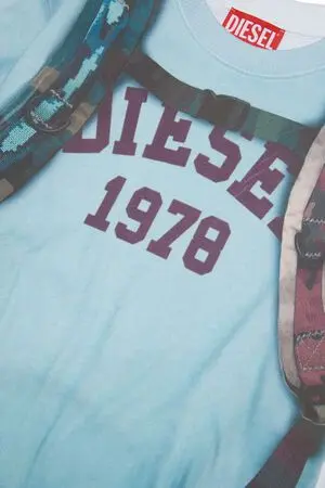 DIESEL® Trompe L'oeil Print Crew Neck Sweater