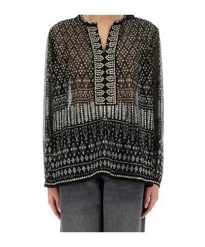 Isabel Marant Étoile Nickie Embellished V-neck Blouse
