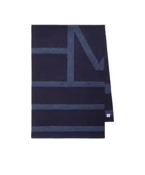 TOTEME Monogram Twill Scarf - Navy