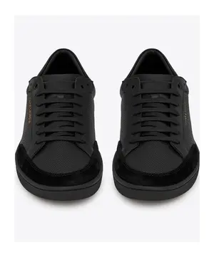Saint Laurent Court Classic Sl/10 Perforated Sneakers - Black