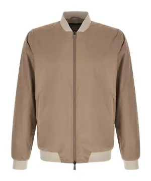 Herno Zip-up Bomber Jacket With Patch Pockets