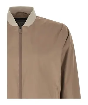 Herno Zip-up Bomber Jacket With Patch Pockets