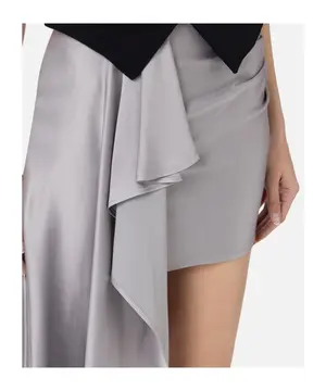 Elisabetta Franchi Asymmetrical Draped Mini Skirt