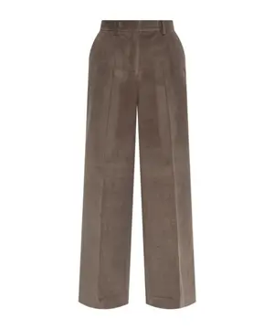 Officine Générale Corduroy Wide-leg Pants - Brown