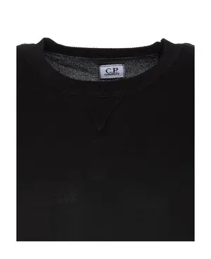 C.P. COMPANY Logo-appliqué Knitted Jumper - Black