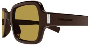 Saint Laurent Square Frame Sunglasses - Brown