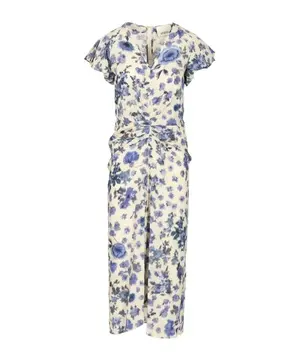 Isabel Marant Étoile Terenae Floral V-neck Midi Dress - Multicolor