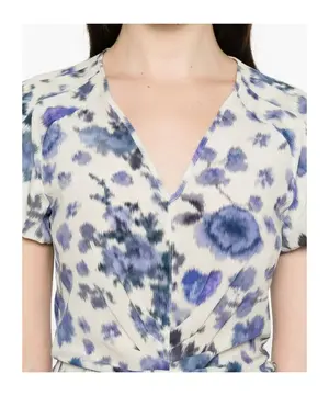 Isabel Marant Étoile Terenae Floral V-neck Midi Dress - Multicolor