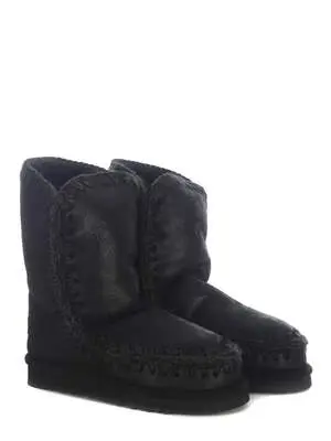 Mou Metallic Nubuck Boots - Black