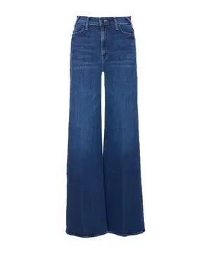 MOTHER The Hustler Roller Sneak Jeans - Blue