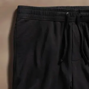 JAMES PERSE Mélange Effect Cotton Track Shorts - Black