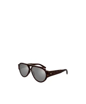 Bottega Veneta Aviator Sunglasses With Logo Detail