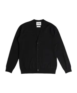 JIL SANDER V-neck Knitted Cardigan - Black