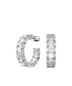 SWAROVSKI Millenia Octagonal Cut Hoop Earrings - Gray