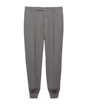 Prada Slim Fit Trousers With Ribbed Cuffs