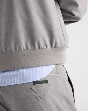 Prada Slim Fit Trousers With Ribbed Cuffs