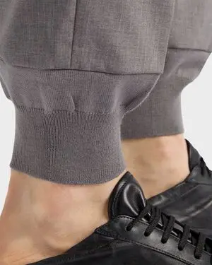 Prada Slim Fit Trousers With Ribbed Cuffs