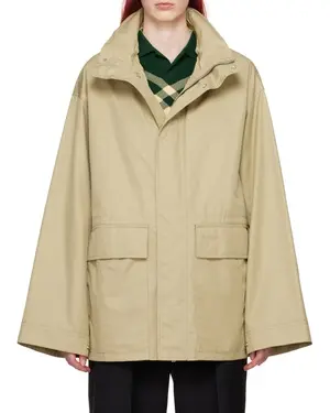 Burberry High-neck Jacket With Equestrian Knight Embroidery