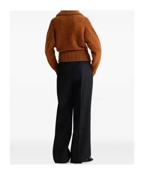 PATOU Bouclé Zip-front Jacket - Brown
